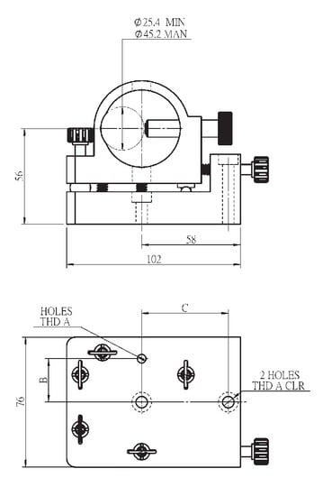 14LMR - Adjustable Laser / Cylindrical Objects Mount - SK-Advanced