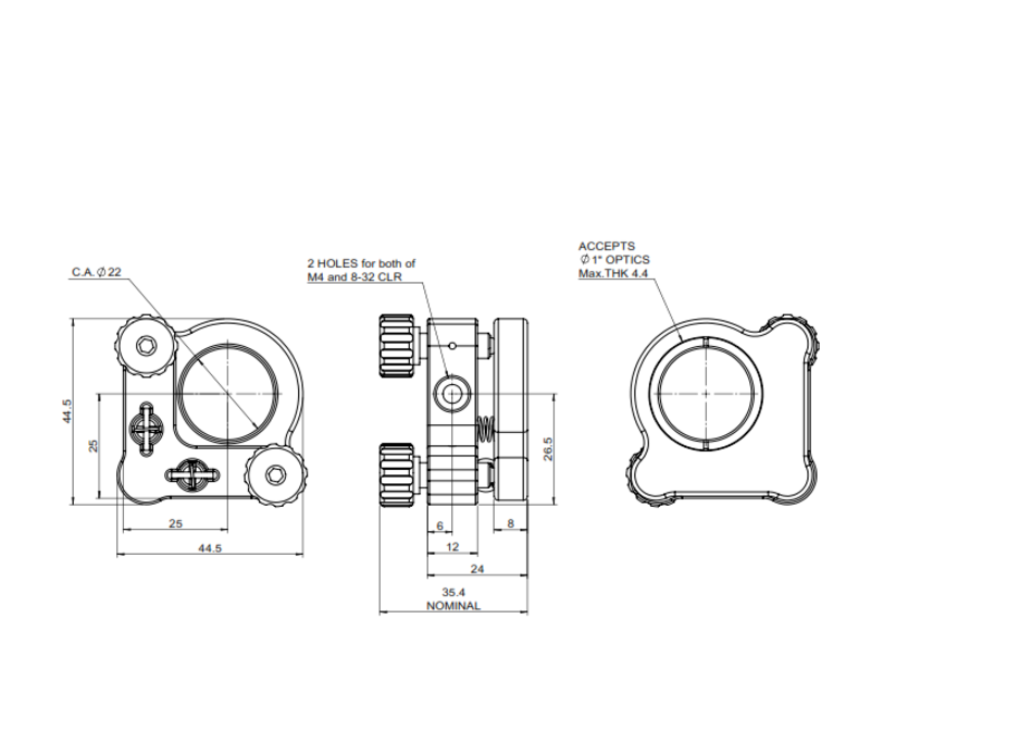 14RMT - Retaining Ring Optics Mount for 25.4mm Optics - SK-Advanced