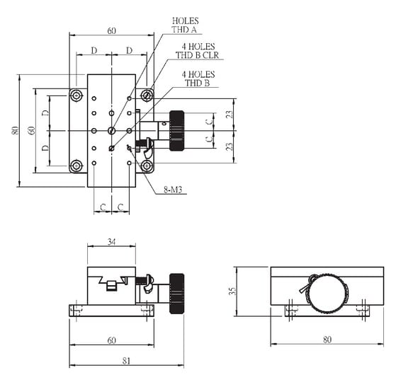 16TTS - Single Axis Translation stage - SK-Advanced