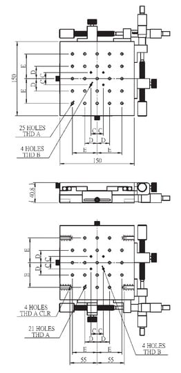 16DTS - 16DTS - Large Platform Two-Axis (Xy) Translation Stage