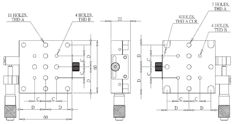 16PTS-0 - Precision Crossed-Roller Bearing Translation Stage (Side ...