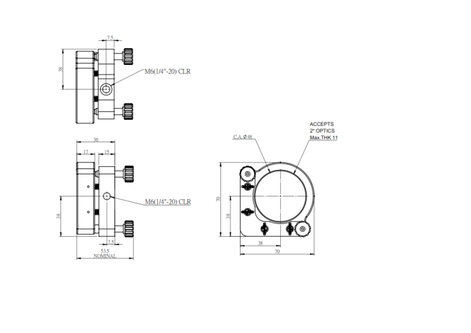 14RMT - Retaining Ring Optics Mount for 25.4mm Optics - SK-Advanced
