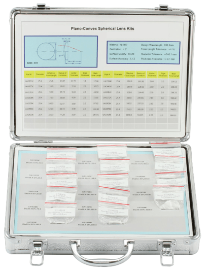N-BK7 Plano-Convex, Uncoated Lens Kit - SK-Advanced